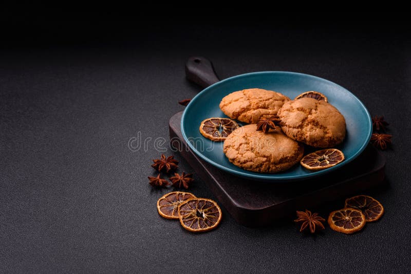 Sweet Round Crispy Lemon Cookies Stock Photo - Image of cookie, citron ...