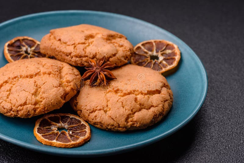 Sweet Round Crispy Lemon Cookies Stock Photo - Image of gourmet, round ...