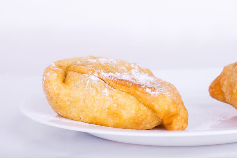 Sweet Samosa on a White Plate Stock Photo - Image of white, delicious ...
