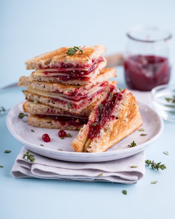 Sweet sandwich stock image. Image of gourmet, snack, plate - 93666929