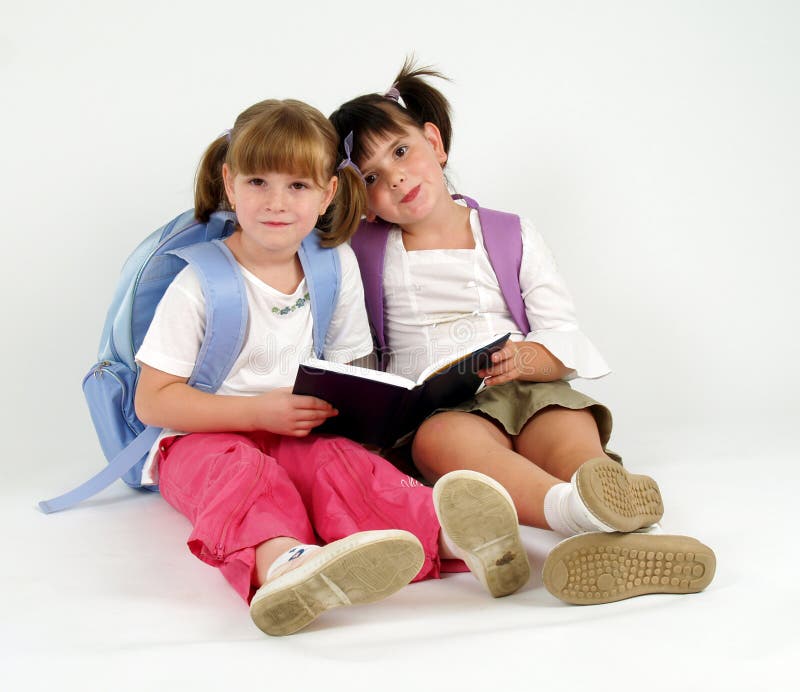 Sweet school girls stock photo. Image of student, school - 6205912