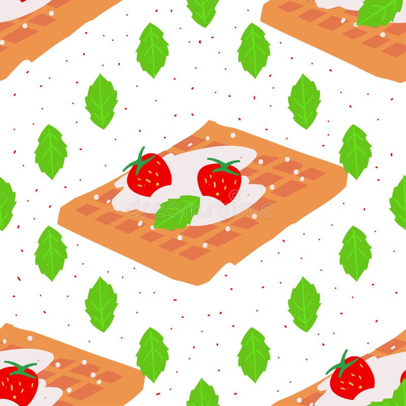 Waffles Pattern Seamless Texture Stock Illustrations – 296 Waffles ...