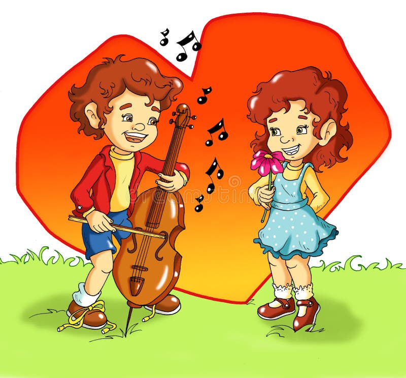 Serenade stock vector. Illustration of funky, engagement - 10102999