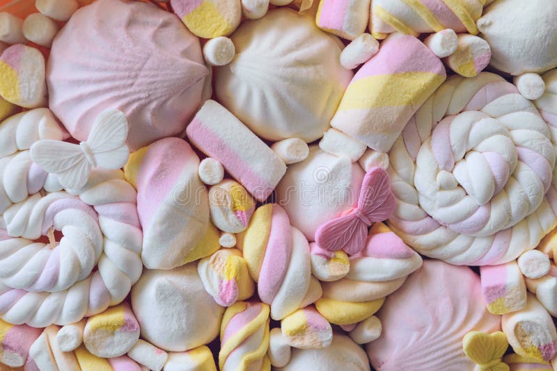Sweet Set of Colored Marshmallows Stock Photo - Image of closeup ...