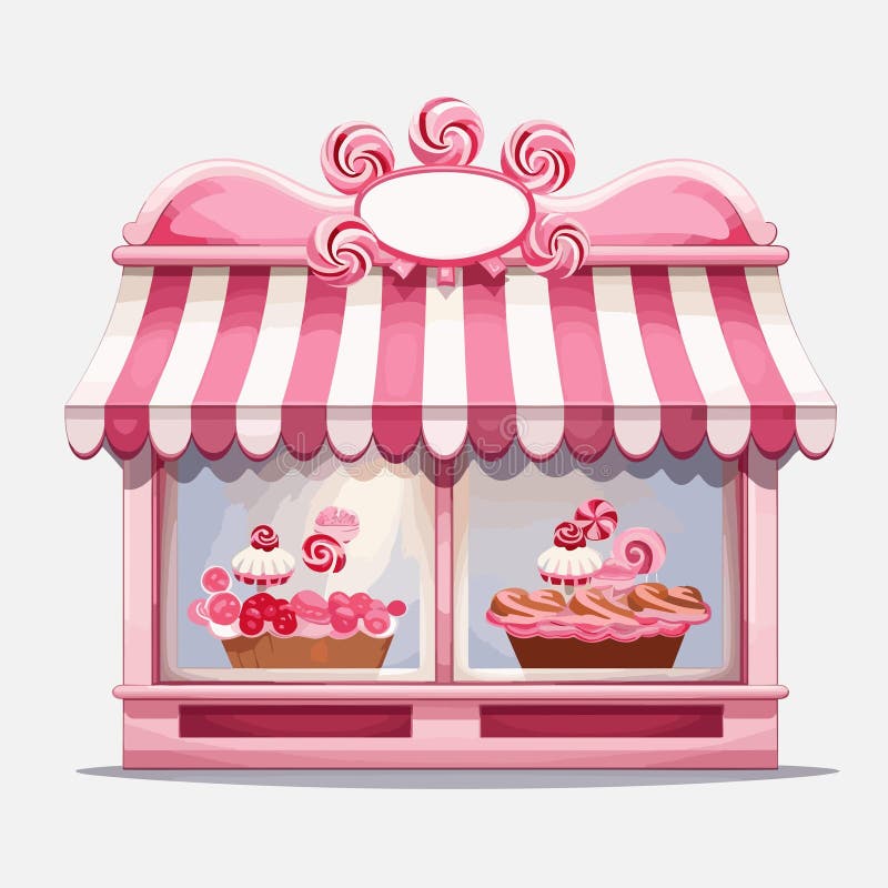 Sweet Shop Awning Vector Flat Minimalistic Isolated Illustration Stock ...