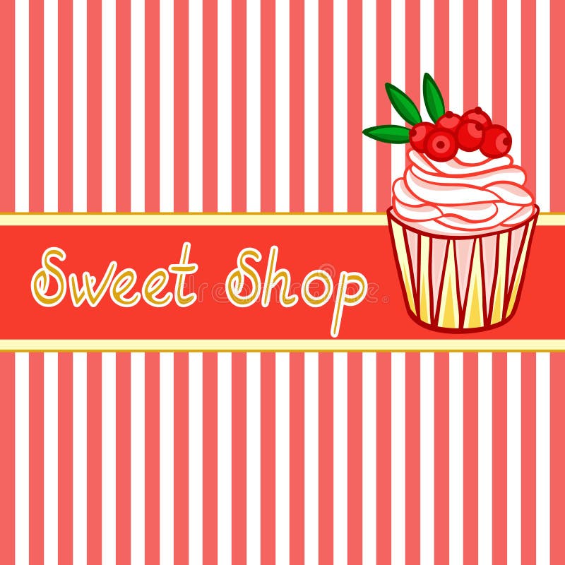 Sweet shop. stock vector. Illustration of label, concept - 89214620