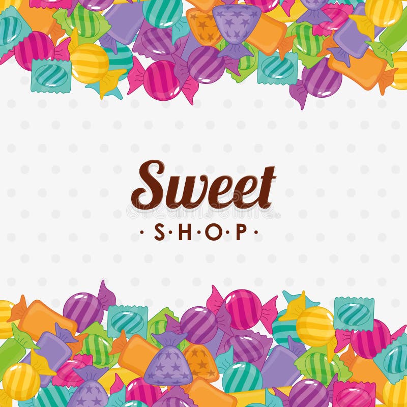 Sweet shop stock illustration. Illustration of label - 50312359