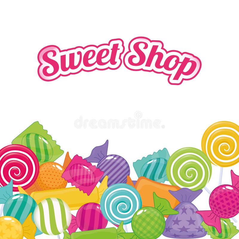 Sweet shop stock vector. Illustration of poster, shop - 50311821