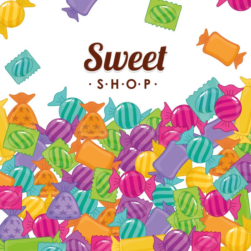 Sweet shop stock vector. Illustration of poster, shop - 50311821