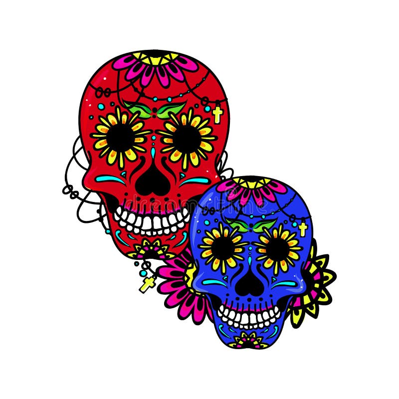 Sweet skull stock vector. Illustration of horror, culture - 99856014
