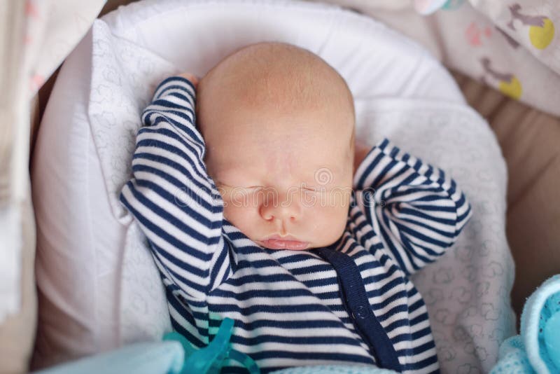 Sweet sleeping newborn stock photo. Image of crib, cocoon - 162764728