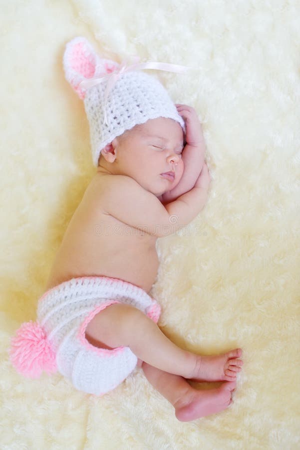 Sweet sleeping newborn stock image. Image of nappy, funny - 58227641
