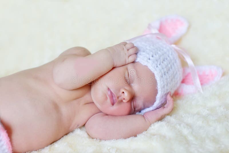 Sweet sleeping newborn stock photo. Image of napping - 58182482