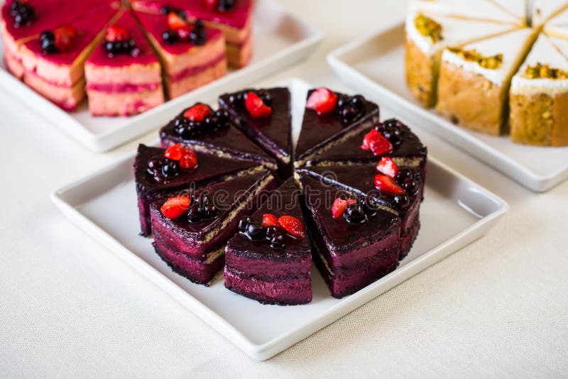 Sweet sliced cake stock image. Image of triangle, cake - 41978085