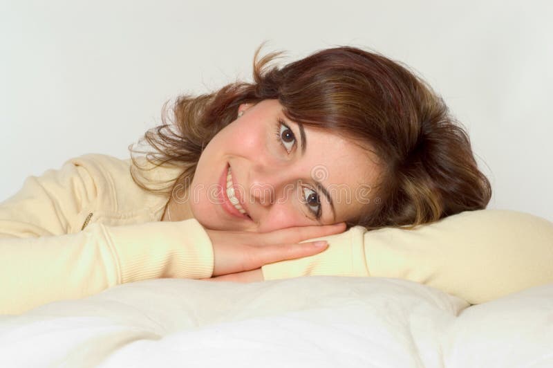 Sweet smile stock photo. Image of people, portrait, couch - 584050