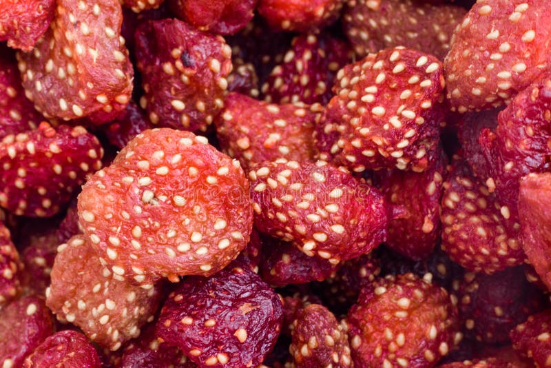 A Sweet Soft Red Fruit with a Seed-studded Surface Stock Image - Image ...