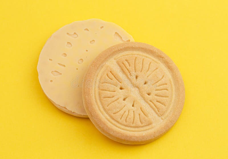 Sweet and Sour Lemon Shaped Shortbread Cookie Biscuits Stock Image ...