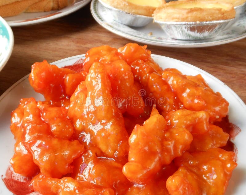 Sweet sour meat stock photo. Image of cantonese, sweet - 76187280