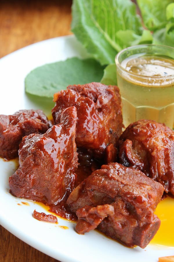 Sweet and sour pork ribs stock image. Image of chinese - 74189149