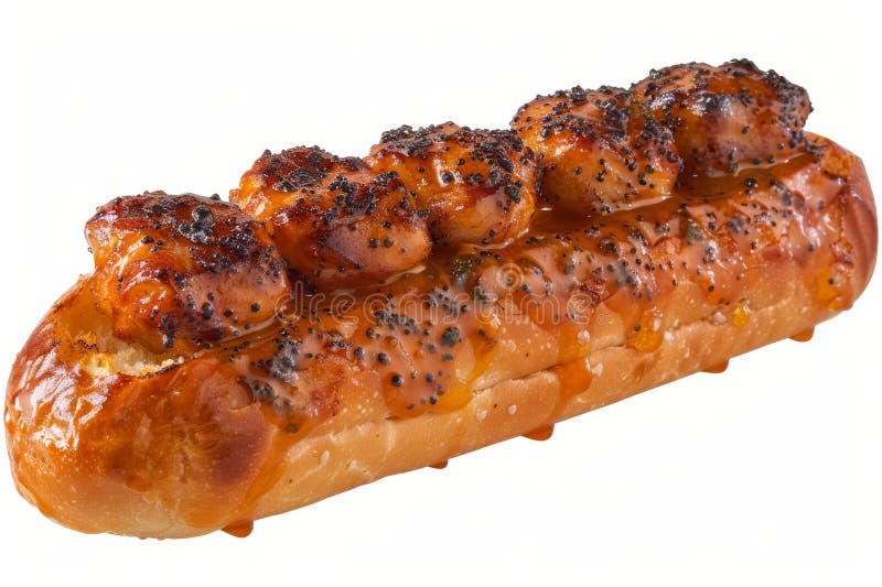 Sweet and Spicy BBQ Chicken Sub Stock Illustration - Illustration of ...