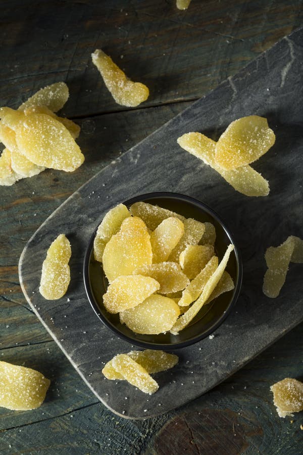 Sweet and Spicy Candied Ginger Stock Photo - Image of exotic, bits ...