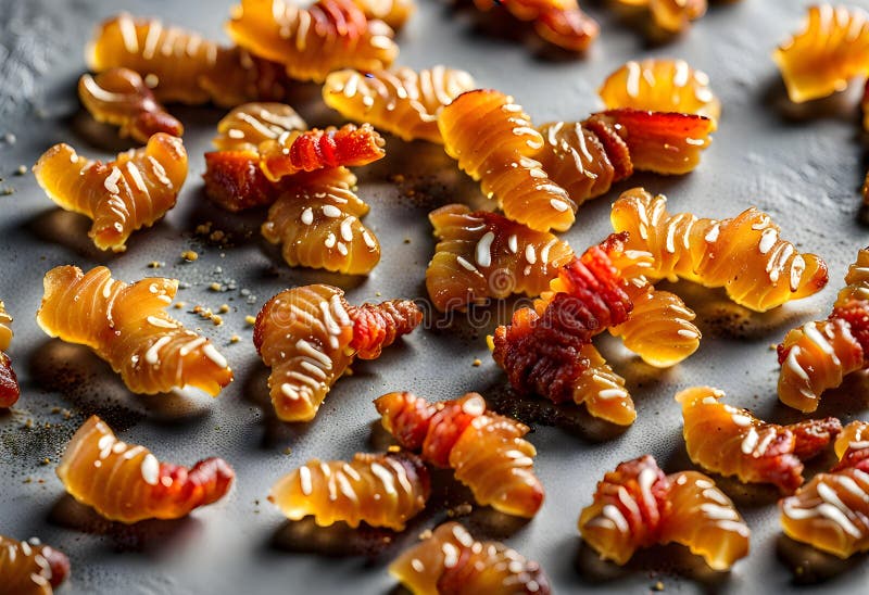 Sweet and Spicy Candied Ginger on a Grey Concrete Stock Illustration ...