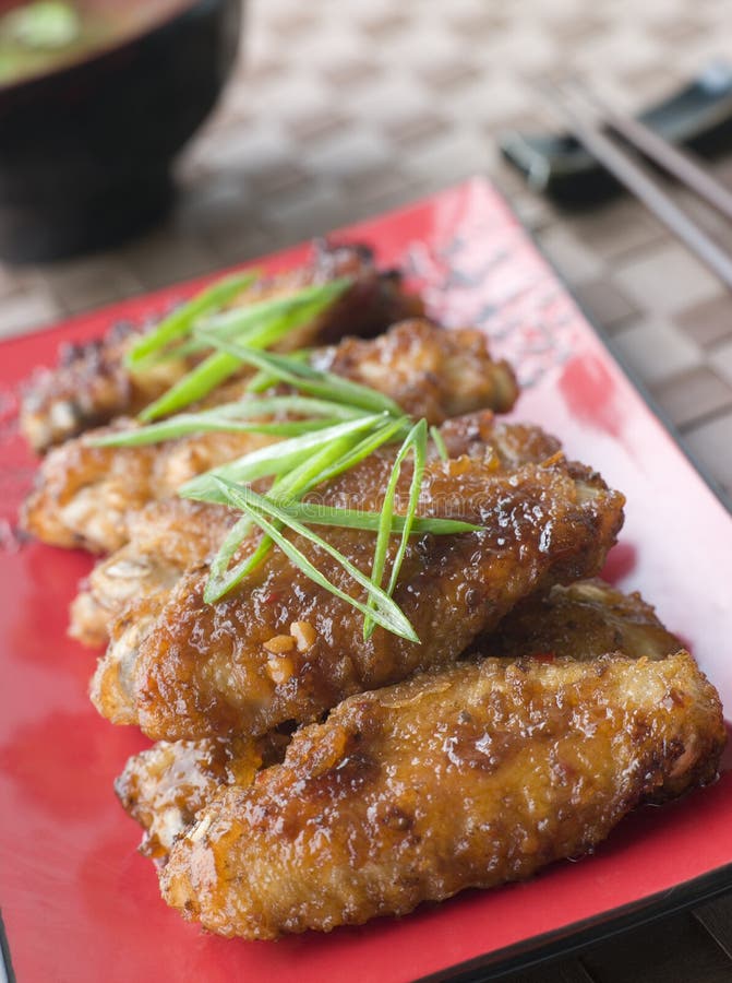 Sweet and Spicy Chicken Wings Appetizer Stock Image - Image of menu ...