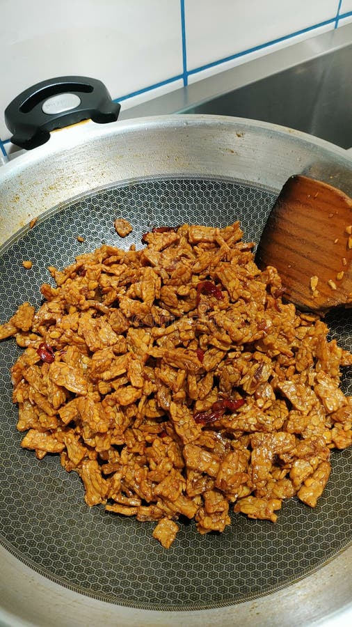 A Sweet and Spicy Dish Made from Tempeh, Typical of Indonesia Stock ...