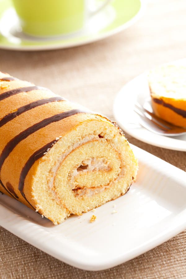 Sweet sponge roll dessert stock photo. Image of pastry - 16148984