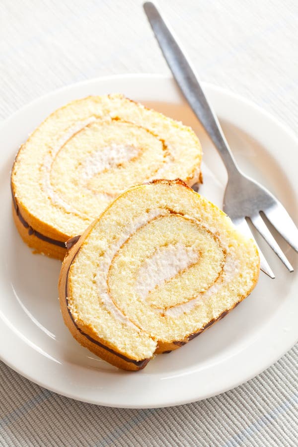 Sweet sponge roll dessert stock image. Image of dessert - 16149055