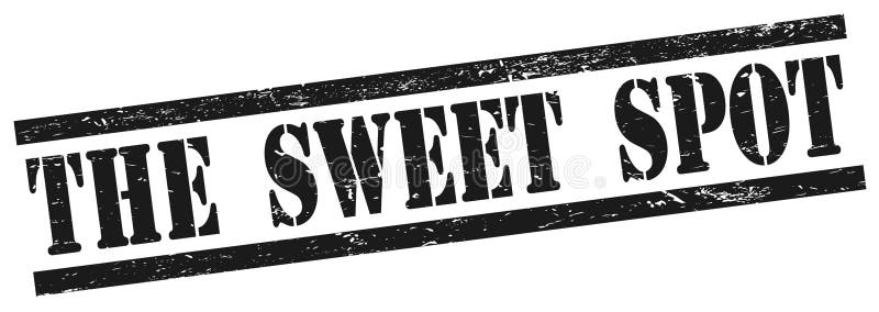 The SWEET SPOT Text on Black Grungy Rectangle Stamp Stock Illustration ...