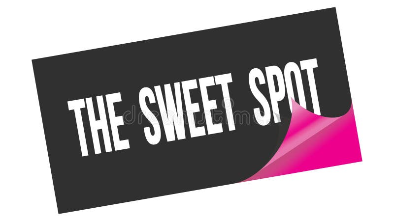 The SWEET SPOT Text on Black Pink Sticker Stamp Stock Illustration ...
