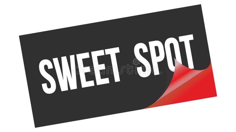 SWEET SPOT Text on Black Red Sticker Stamp Stock Illustration ...