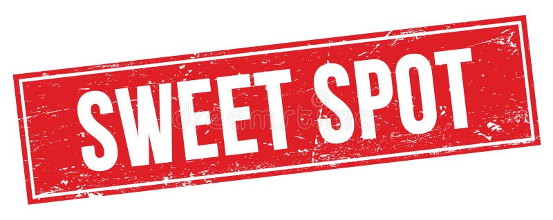 SWEET SPOT Text on Red Grungy Rectangle Stamp Stock Illustration ...