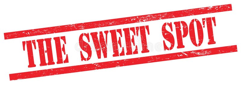 The SWEET SPOT Text on Red Grungy Rectangle Stamp Stock Illustration ...