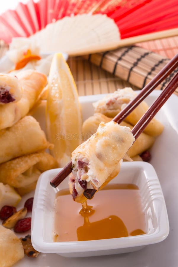 Sweet spring rolls stock photo. Image of lifestyle, food - 28188822