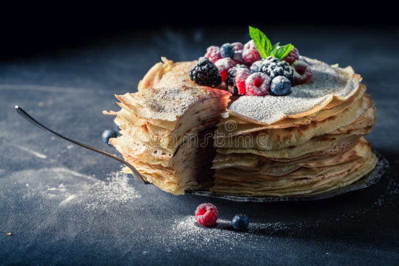 It`s the Big Sweet Stack of Fresh Blackberry`s Stock Image - Image of ...