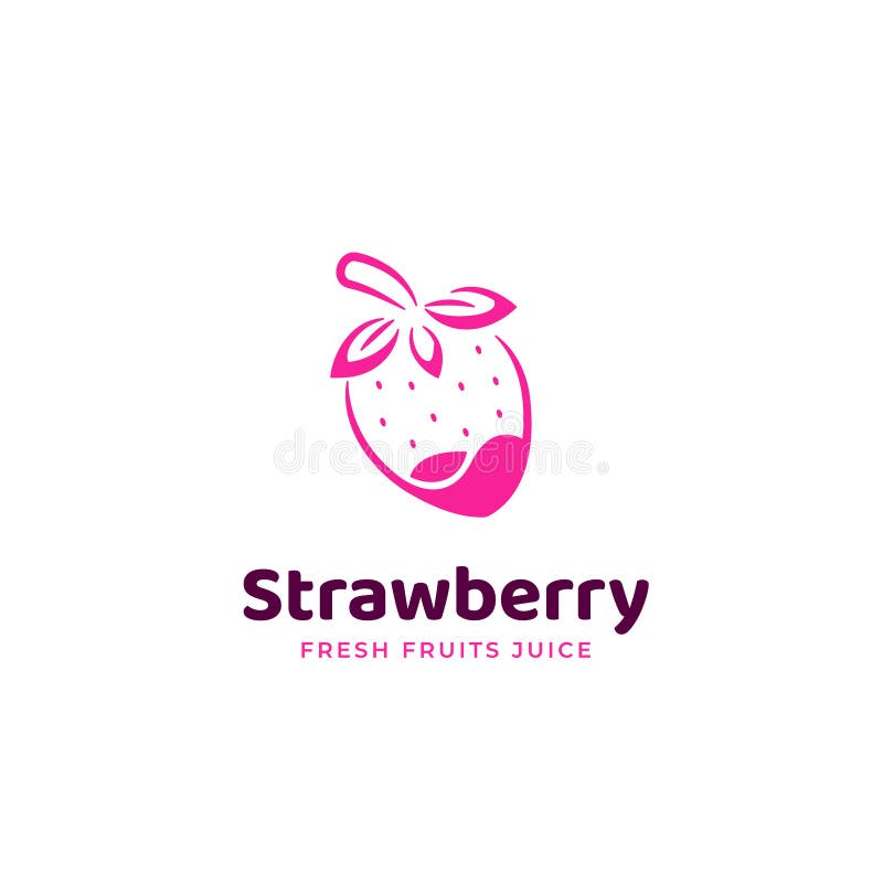 Sweet Strawberry Juice Logo Icon Stock Vector - Illustration of ...