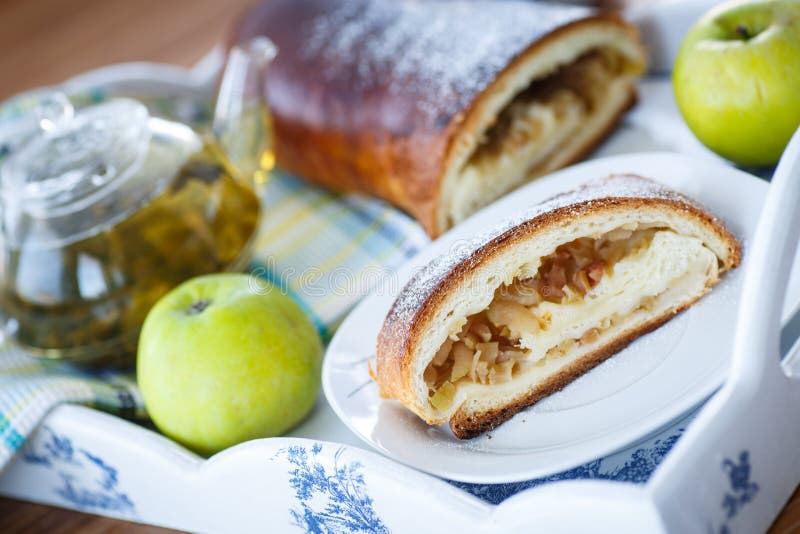 Sweet strudel with apples stock photo. Image of fresh - 37991926