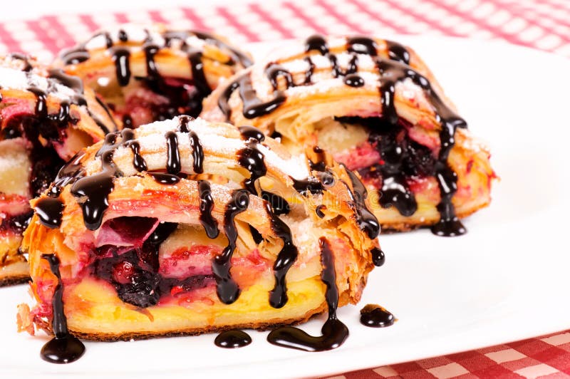 Sweet strudla stock image. Image of crust, delicious - 26478075