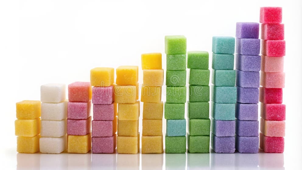 Sweet Success Visualized Colorful Sugar Cubes Chart Illustrates Data ...