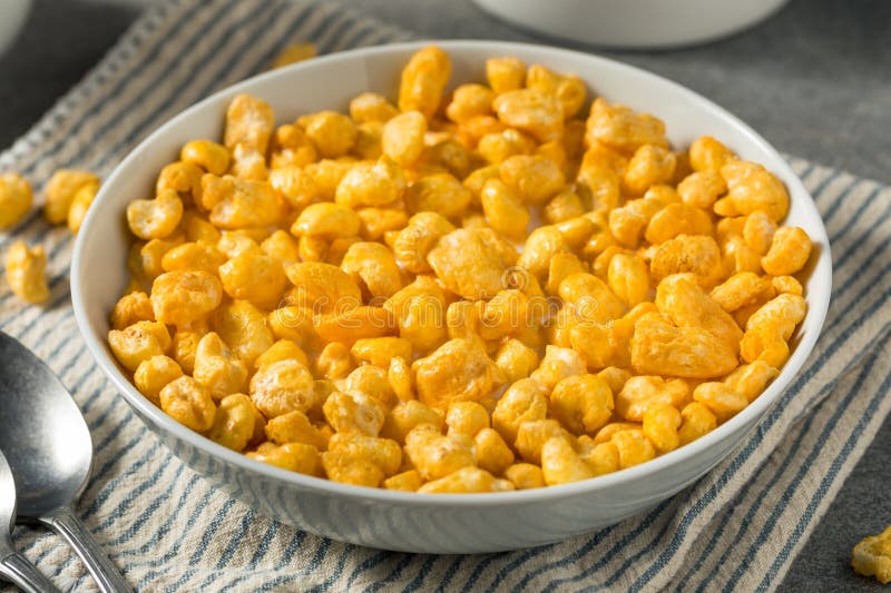 Sweet Sugar Puffed Corn Cereal Stock Image - Image of sugar, breakfast ...