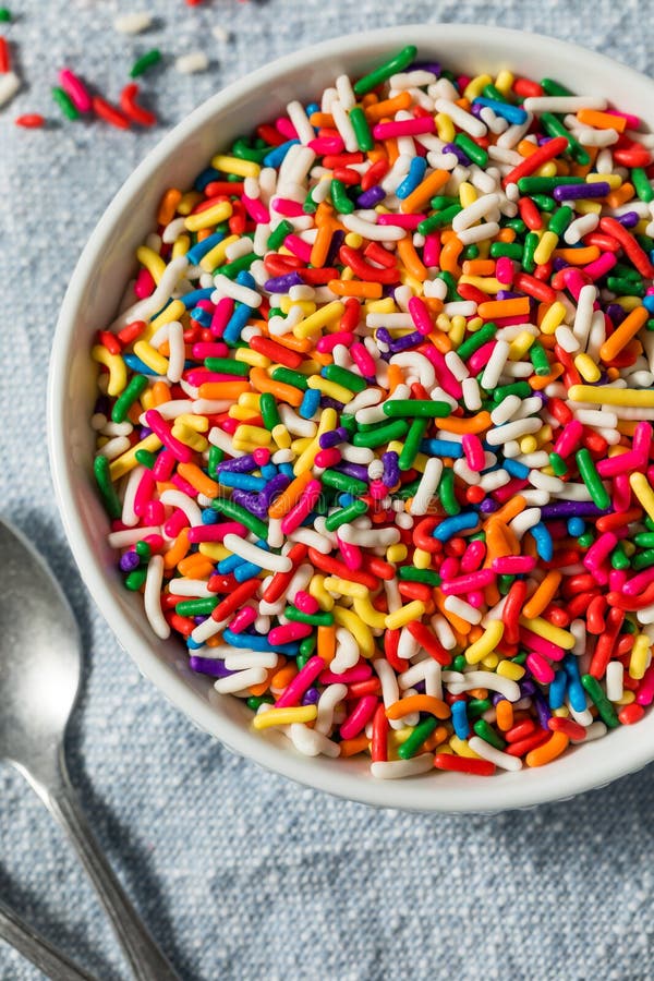Sweet Sugary Candy Sprinkles Stock Photo - Image of rainbow, sprinkles ...