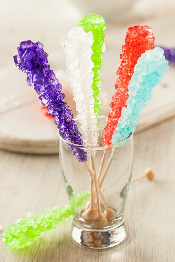 Sweet Sugary Multi Colored Rock Candy Stock Photo - Image of confection ...