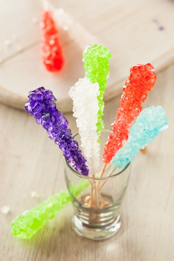 Sweet Sugary Multi Colored Rock Candy Stock Image - Image of green ...