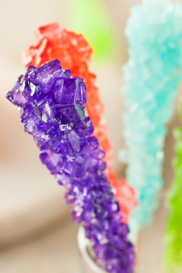 Sweet Sugary Multi Colored Rock Candy Stock Photo - Image of crystal ...
