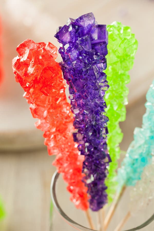 Sweet Sugary Multi Colored Rock Candy Stock Photo - Image of brown ...