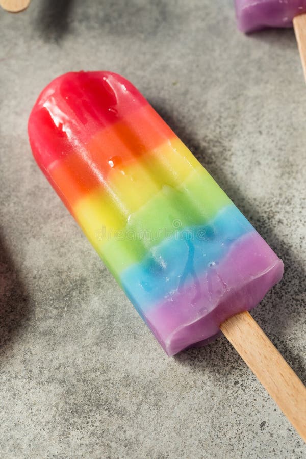 Sweet Summer Rainbow Popsicles Stock Image - Image of freeze, cold: 330987277