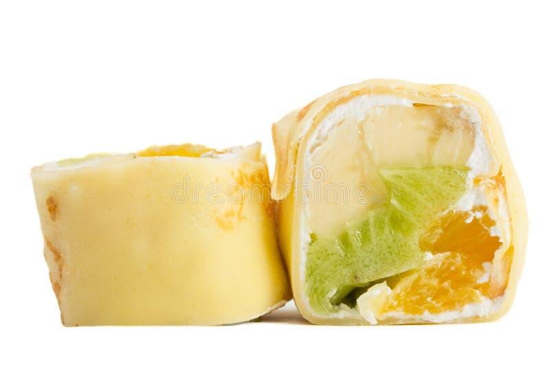 Sweet Egg Sushi Roll or Tamago Roll. Japanese Traditional Food Made ...