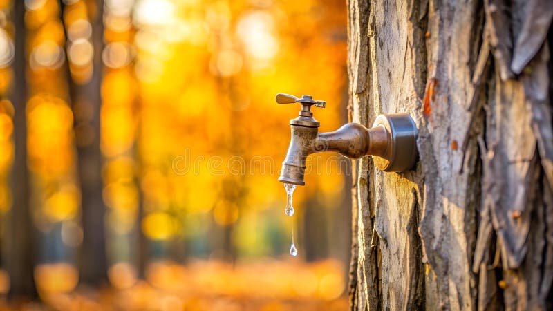 The Sweet Symphony of Spring: a Close-Up on Maple Sap Flow AI Generated ...